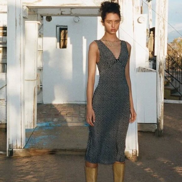 Realisation Par | Dresses | Realisation Par Black And White Midi Dress ...